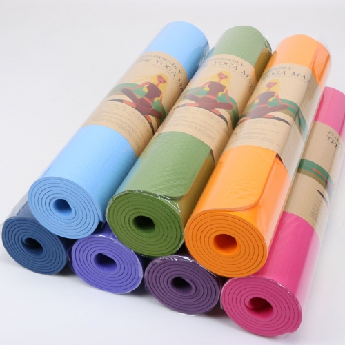 6mm Eco-Friendly Laser Body Alignment Lines Gym TPE Yoga/Pilates Mat